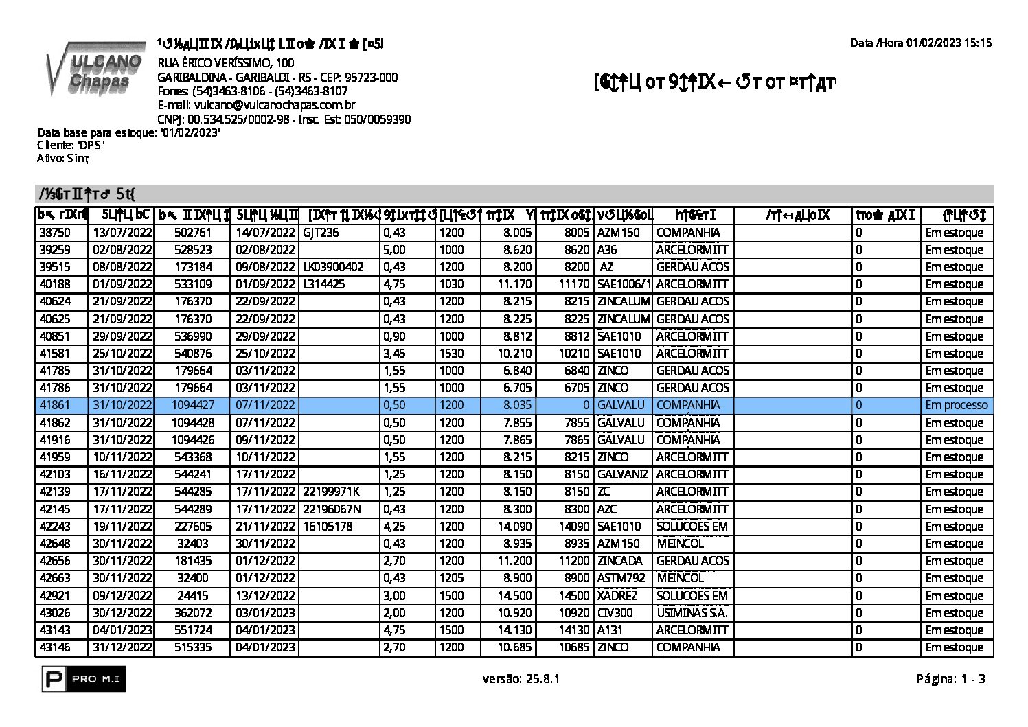 DPS – Vulcano Chapas